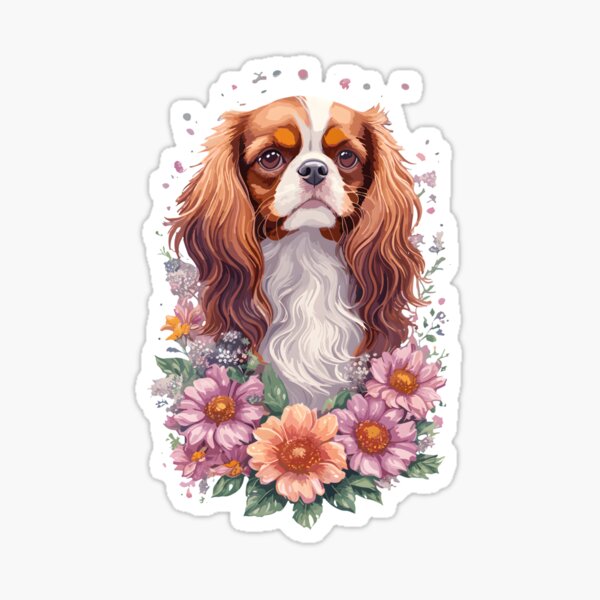 "Blenheim Cavalier King Charles Dog Art - Regal Bi-Color Beauty with ...