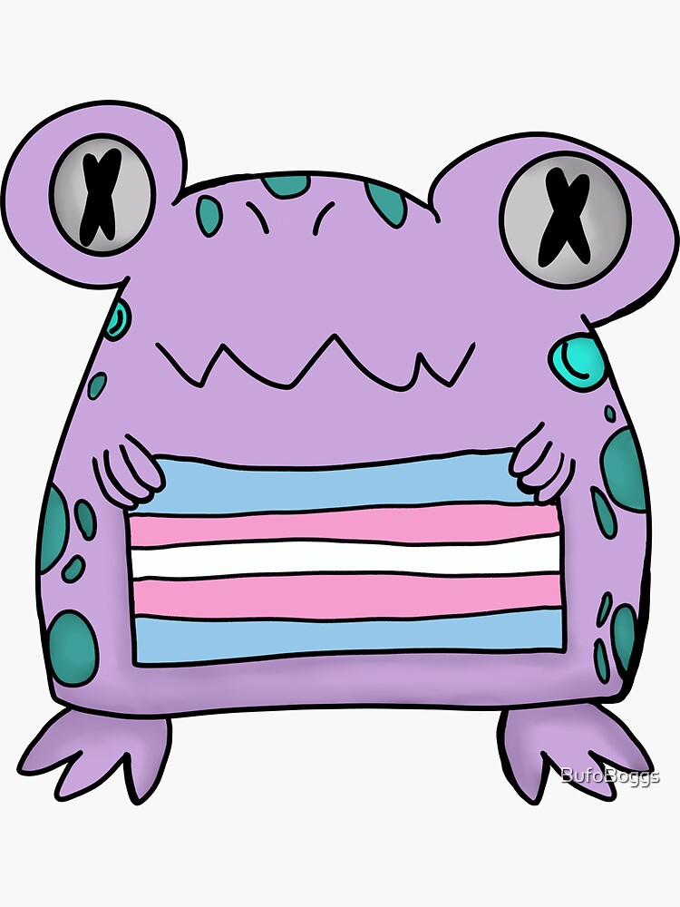 "Trans Pride Flag Croaker (Frog/Toad)" Sticker for Sale by BufoBoggs ...