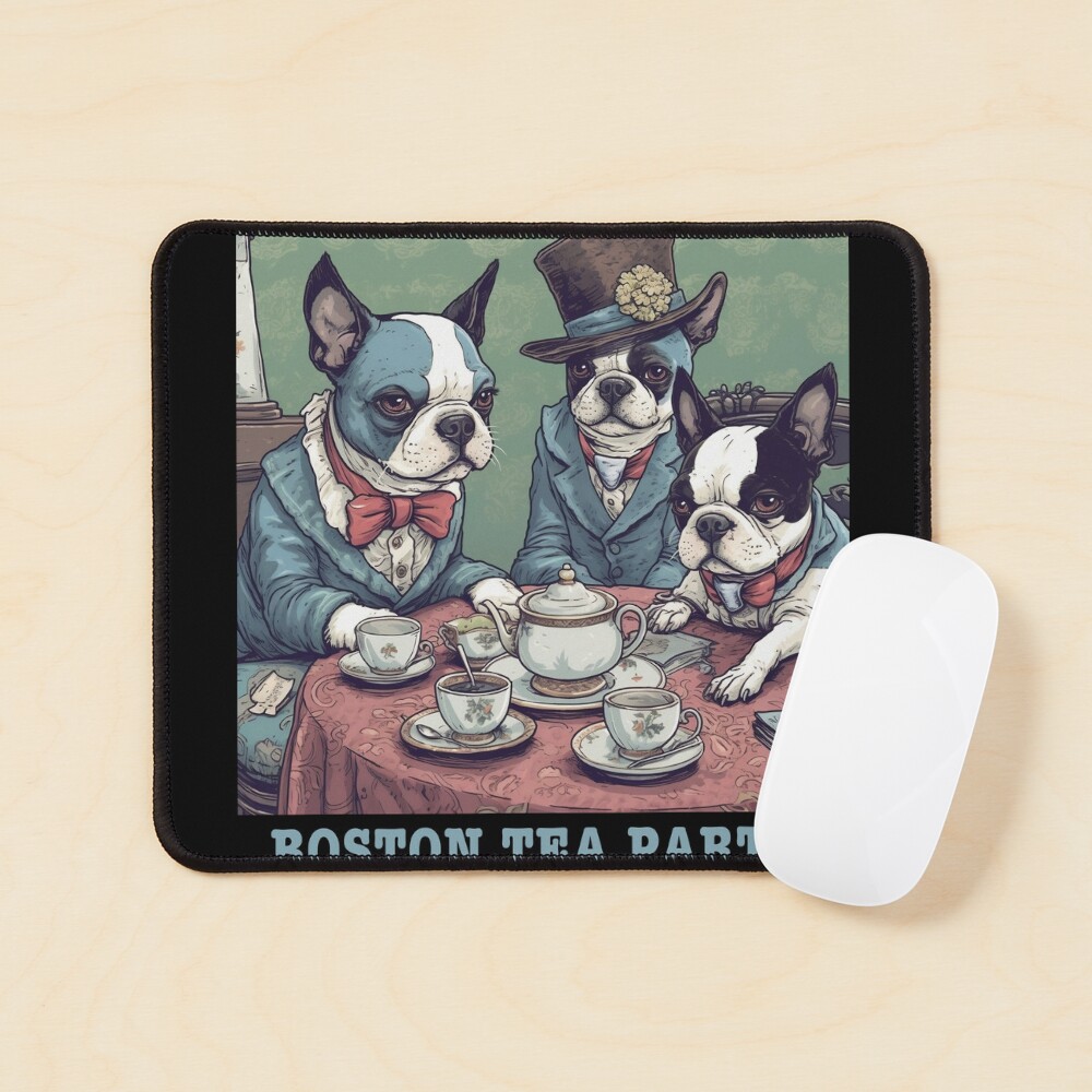 "Boston (Terrier) Tea Party" Sticker for Sale by xrats | Redbubble