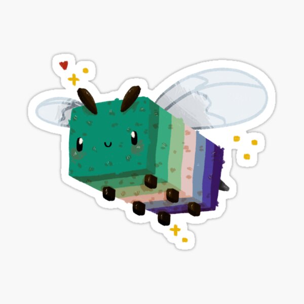 "Gay Minecraft Bee" Sticker for Sale by Smoltsuki | Redbubble