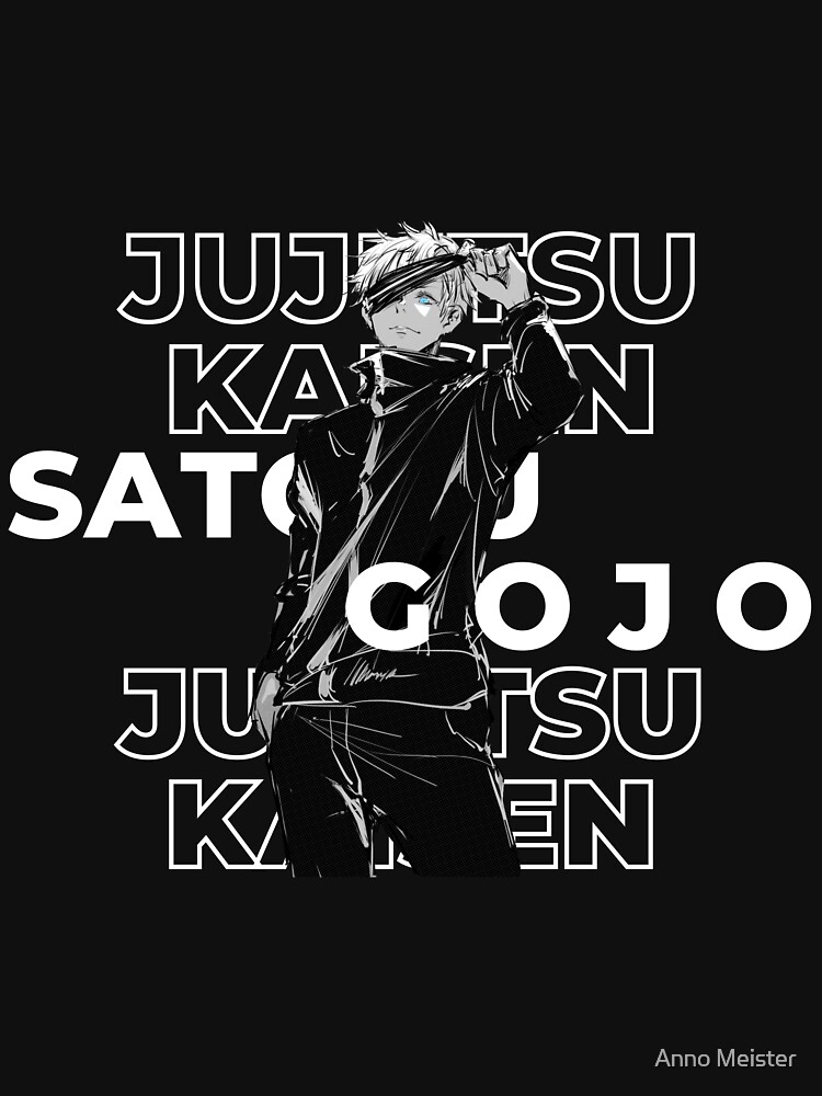 "Gojo Satoru Typography Art" Essential T-Shirt for Sale by AnnoMeister ...