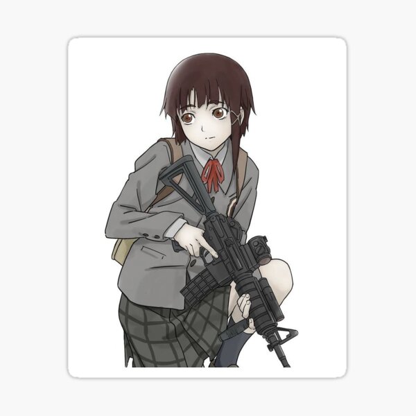 "Tactical Experiments Lain Funny Anime Sticker Design" Sticker for Sale ...