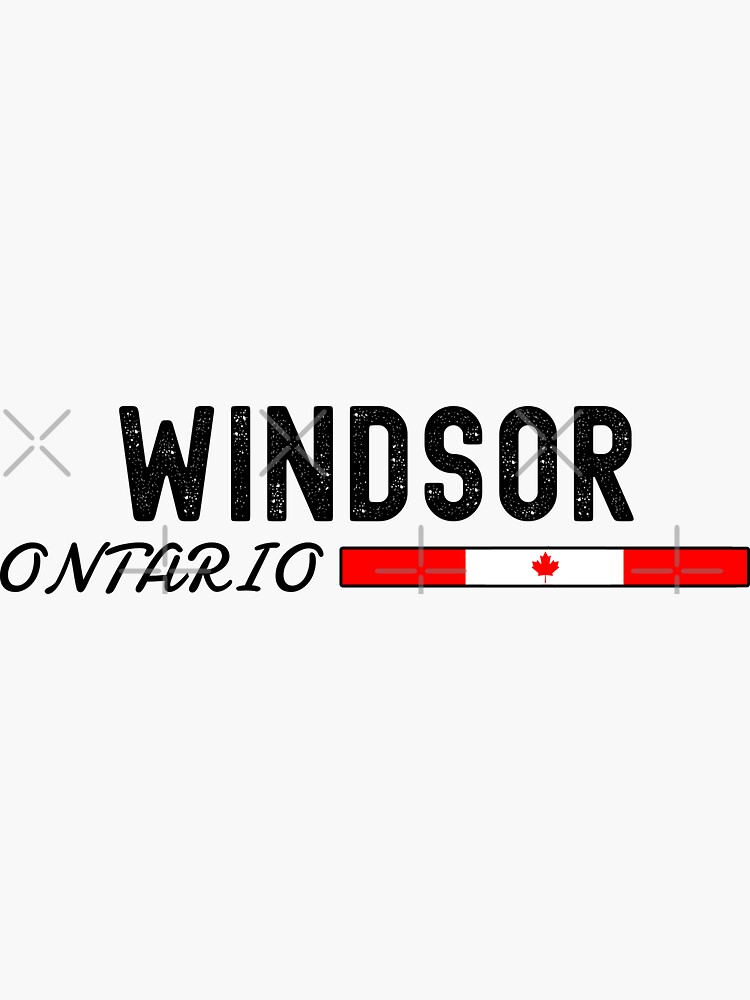 "Windsor in Ontario, Canada | Vintage" Sticker for Sale by Travelers Verse | Redbubble