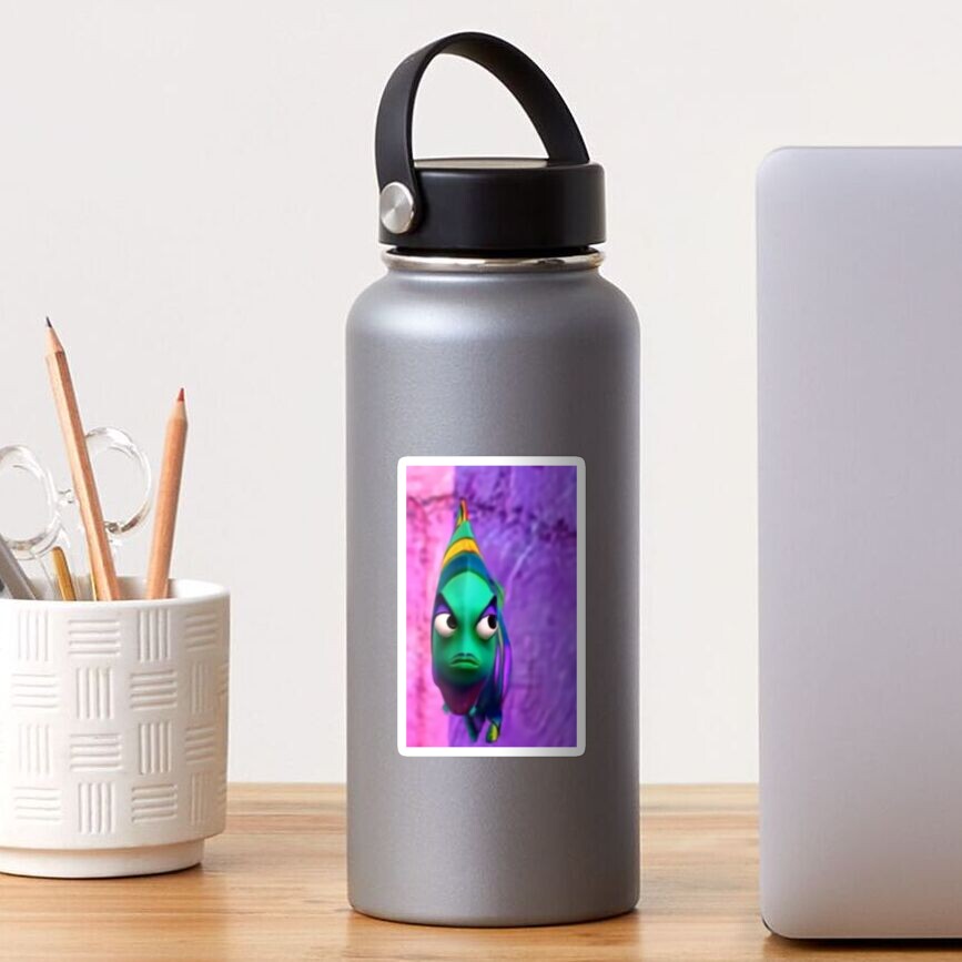 "bombastic side eye fish" Sticker for Sale by laraloosbergh | Redbubble