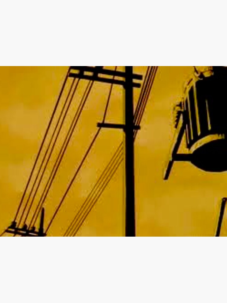 "Serial Experiments Lain Power Lines Aesthetic Sticker " Sticker for ...