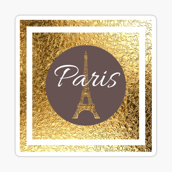"Paris in Gold" Sticker for Sale by Soulista | Redbubble