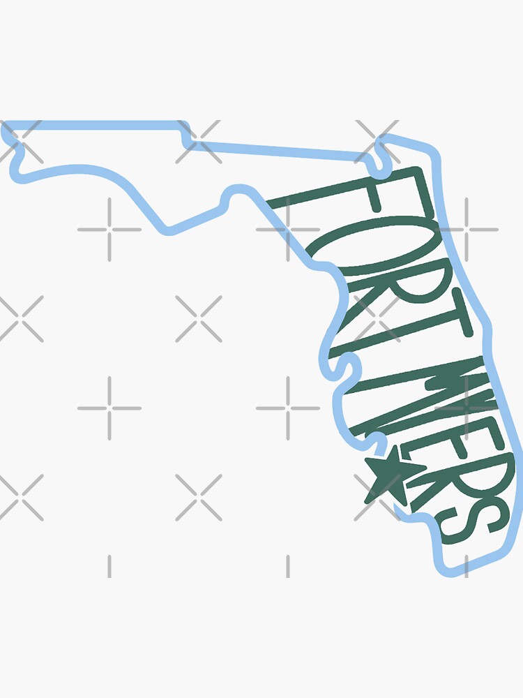 "Fort Myers Florida Outline" Sticker for Sale by graciedough | Redbubble