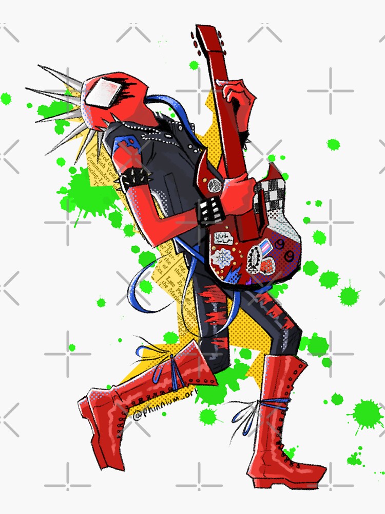 "Spider-punk" Sticker for Sale by Phinnium | Redbubble