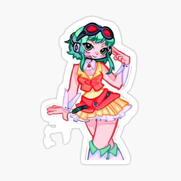 "Gumi Megpoid!" Sticker for Sale by ElunePodrida1 | Redbubble