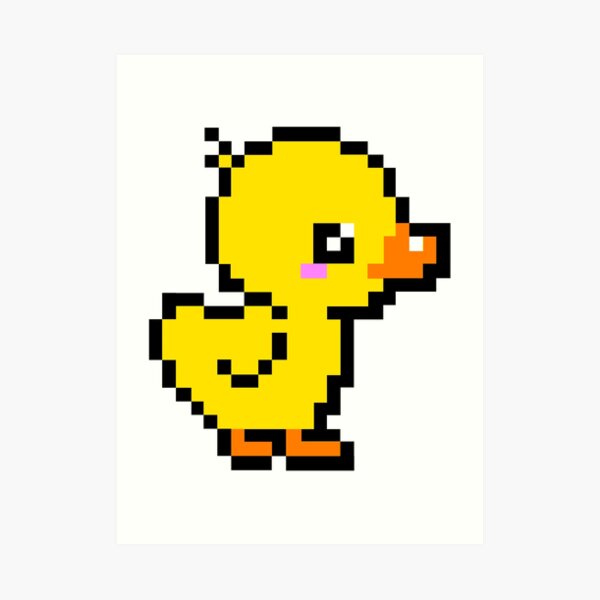 "Pixel Duck" Art Print for Sale by LeoBarros | Redbubble