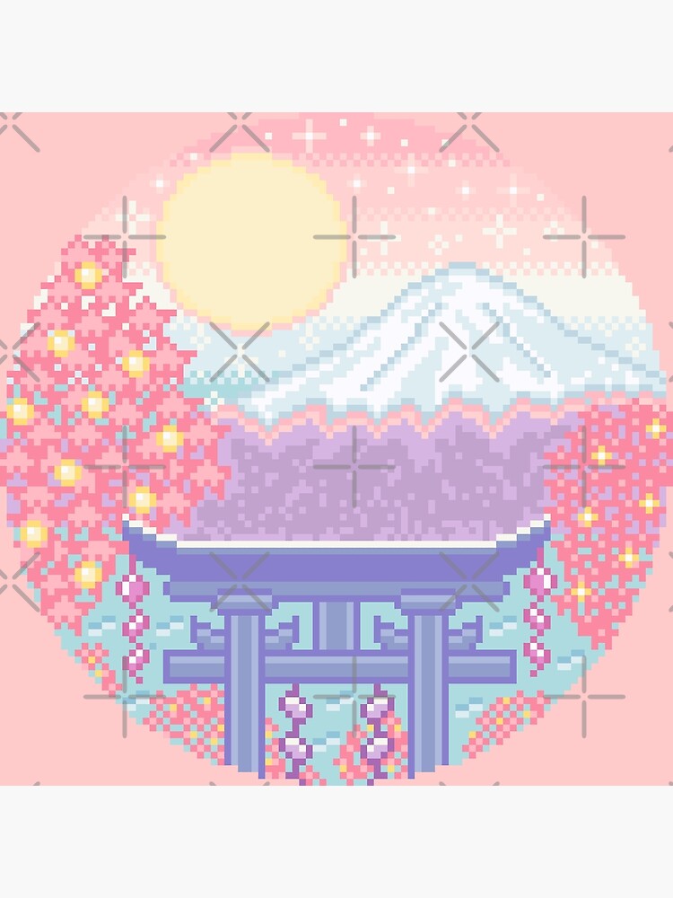 "Mt Fuji Pixel Art" Poster by AlleenasPixels | Redbubble
