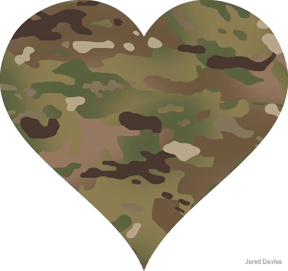 "Camouflage Heart" by MilitaryCandA | Redbubble