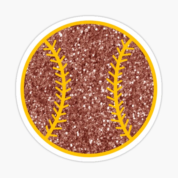 "garnet and gold glitter baseball" Sticker for Sale by madisonsummey ...