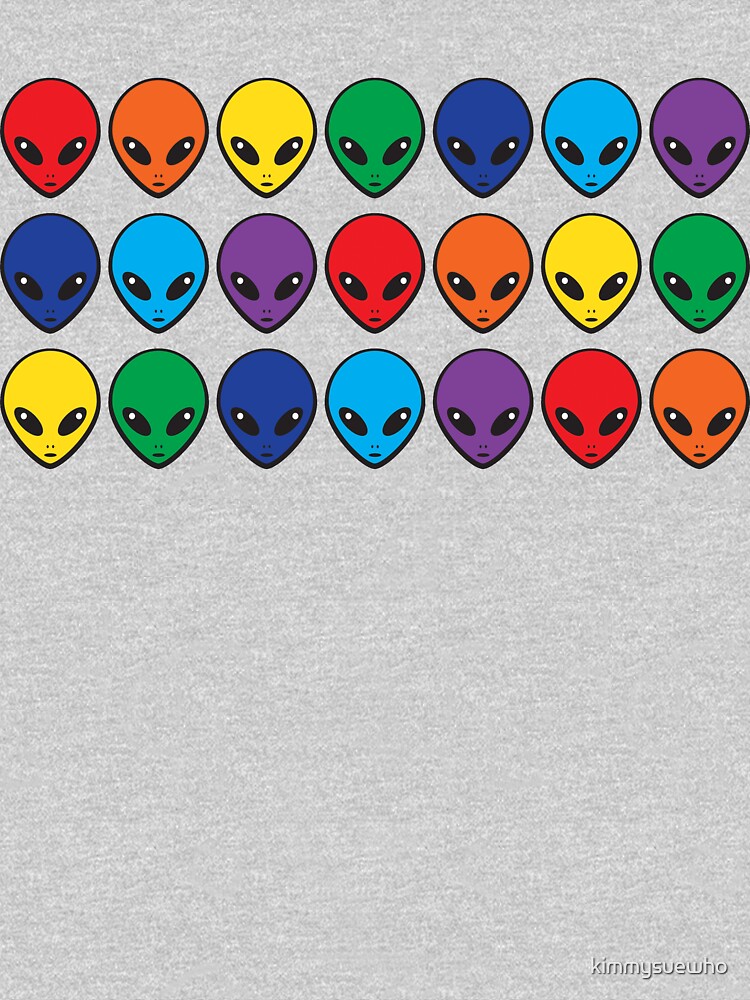 "Rainbow Aliens" T-shirt for Sale by kimmysuewho | Redbubble | funny t ...