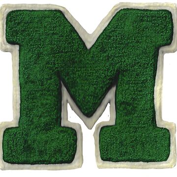 "Mitzi Mozzarella Varsity "M" Logo" Sticker for Sale by EnJuneering101 ...