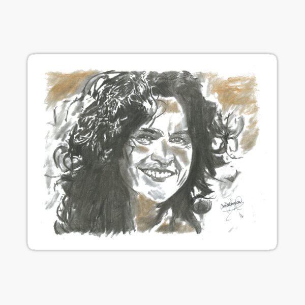 "Psych Yang Charcoal Drawing" Sticker for Sale by HELLOCANDICE | Redbubble