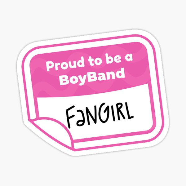 "Boy Band FanGirl " Sticker for Sale by BellamyGrainne | Redbubble