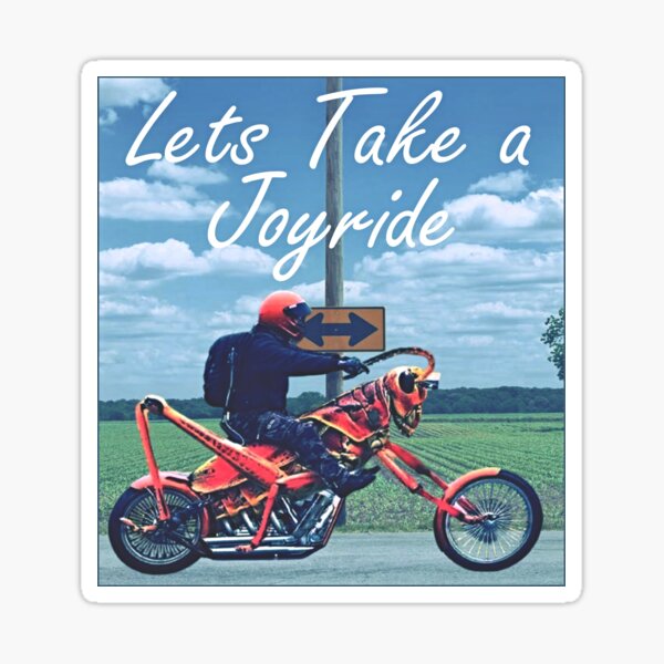 "LET'S TAKE A JOYRIDE " Sticker for Sale by SevilleArt | Redbubble