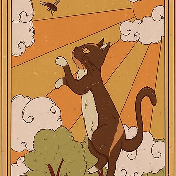 "The Fool Cat" Sticker for Sale by Mai Le | Redbubble