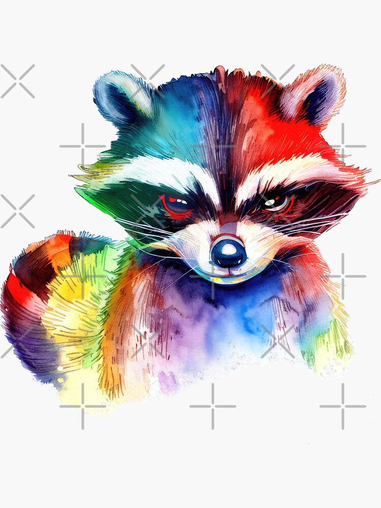 "Pride Rainbow Raccoon" Sticker for Sale by pocketart2023 | Redbubble