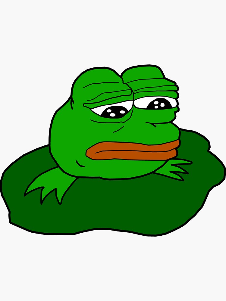 "Sad Tadpole Pepe" Sticker for Sale by Slav-Art | Redbubble
