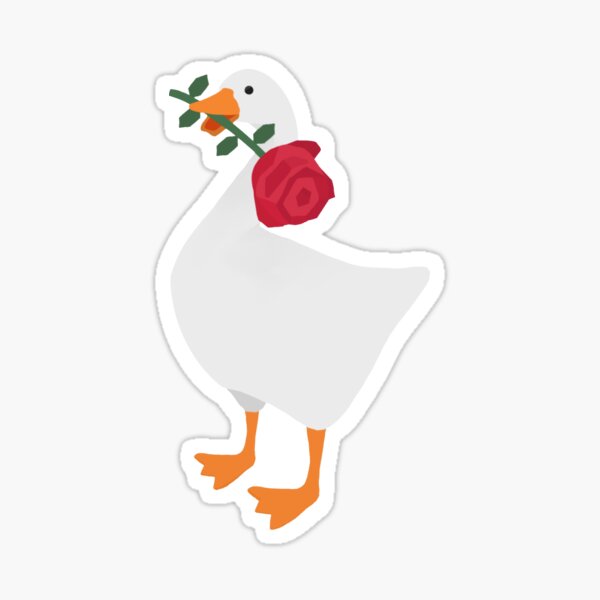 "Untitled Goose Rose" Sticker for Sale by FanFoxy | Redbubble