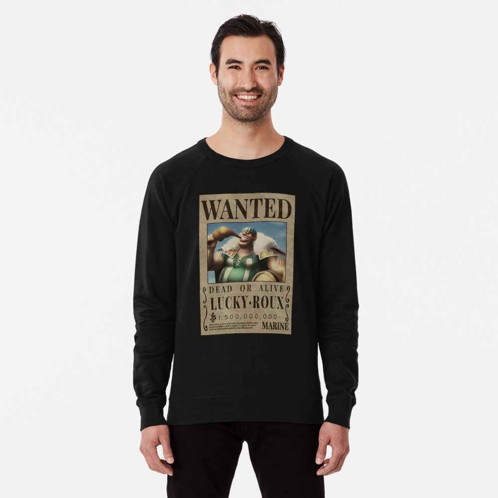 "One Piece Lucky Roux Wanted Lucky Roo wanted poster" Poster for Sale ...