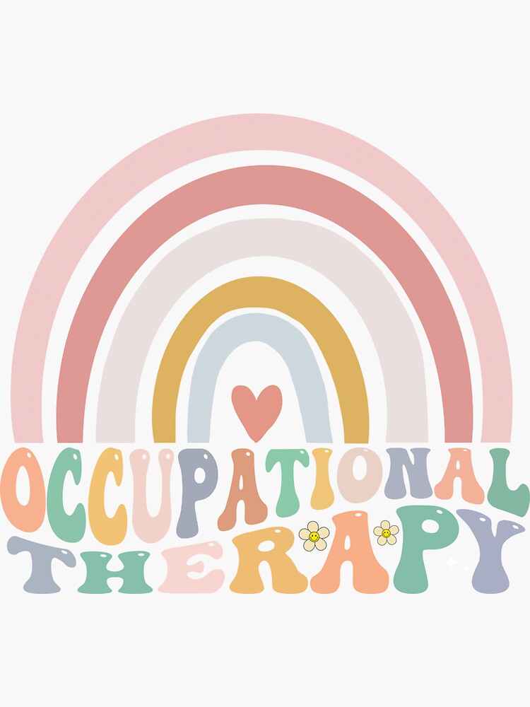 "Occupational Therapy Groovy Retro OT Therapist OT Month" Sticker for ...