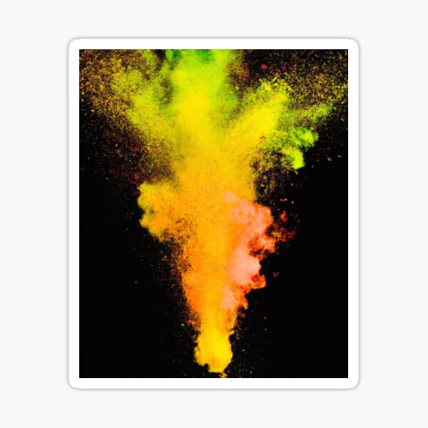 "Explosion of colorful powder" Sticker for Sale by Ball-and-Match ...