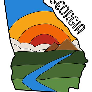 "Georgia Sunset Sticker" Sticker for Sale by hetoro25 | Redbubble