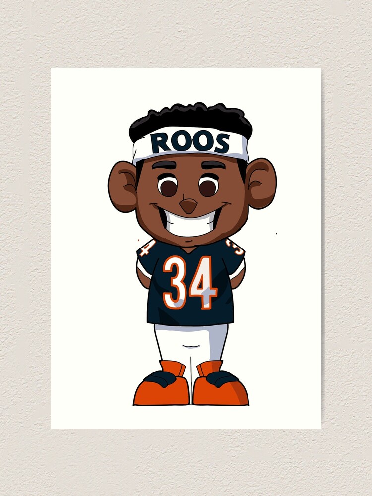 "Walter Payton Cartoon" Art Print by bulldog2171 | Redbubble