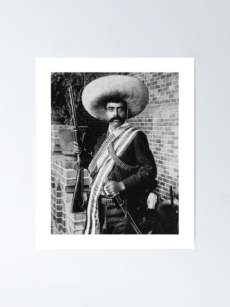 "Emiliano Zapata Mexico Famous Face" Poster for Sale by ear5janice ...