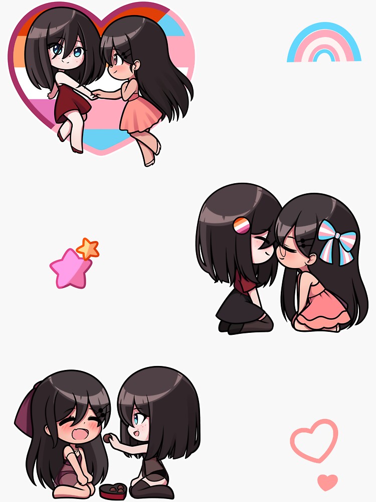 "6 stickers pack Lizzy and Lynn - Couple" Sticker by SamLizzy71 | Redbubble