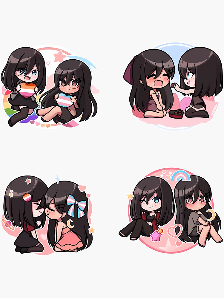 "4 Sticker pack Lizzy and Lynn - Couple" Sticker for Sale by SamLizzy71 ...
