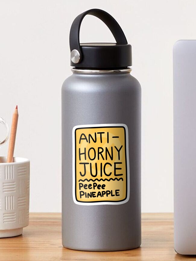 "Anti-Horny Juice Sticker, Pee-pee Pineapple" Sticker for Sale by ...