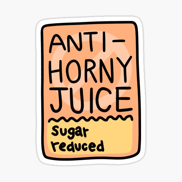 "Anti-Horny Juice Sticker, Sugar Reduced" Sticker for Sale by corvifeon ...