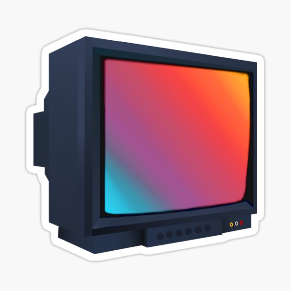 "Cathode Ray Tube TV :)" Sticker for Sale by Kathrarg | Redbubble