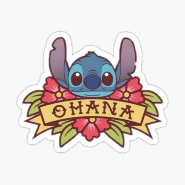 Pegatina con la obra «Stitch ohana» de Reality Fan | Redbubble