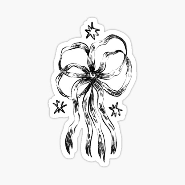"Double Knot Ribbon" Sticker for Sale by permabunnyink | Redbubble