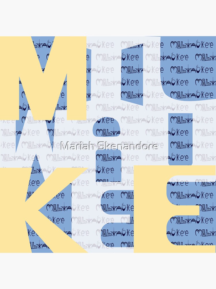 "Milwaukee (MKE) Text/Landmark Design" Sticker for Sale by Ozhi-Art ...