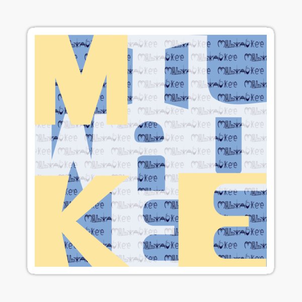 "Milwaukee (MKE) Text/Landmark Design" Sticker for Sale by Ozhi-Art ...