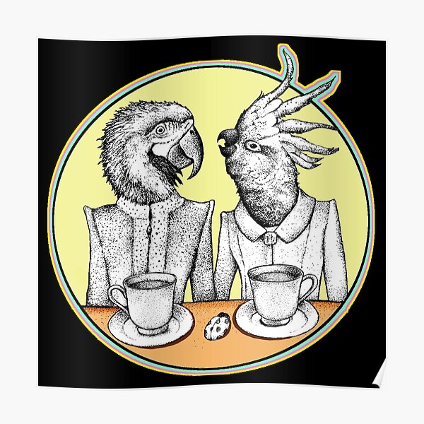 "Gossip Birds" Poster for Sale by l73orenson8 | Redbubble