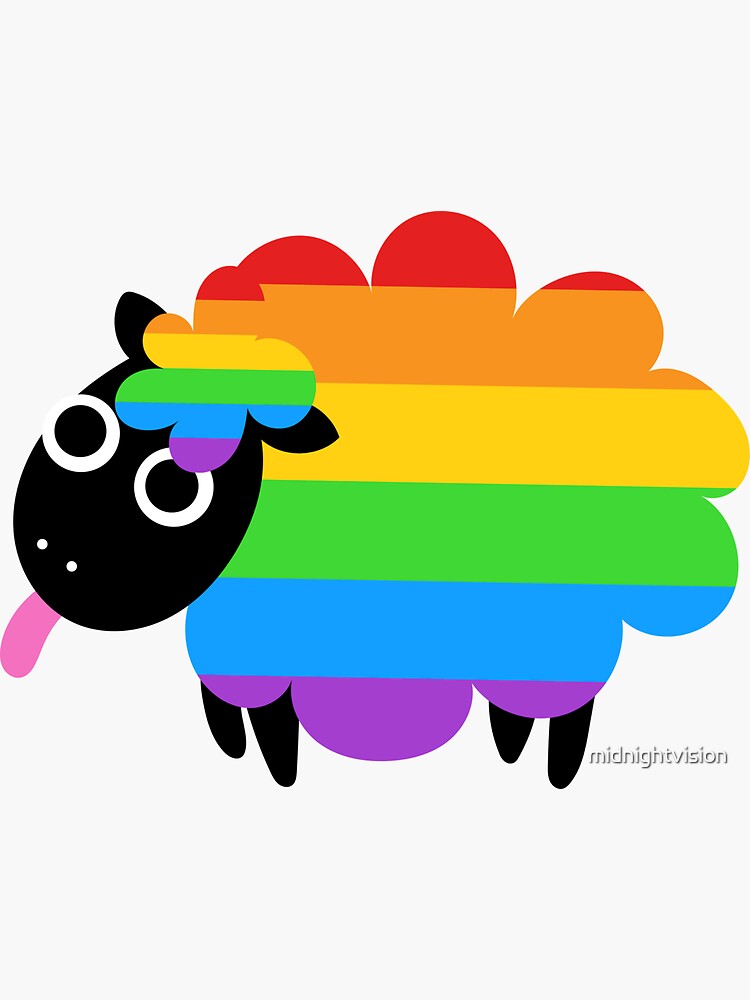 "I'm the Rainbow Sheep Of The Family - Pride aesthetic" Sticker for ...