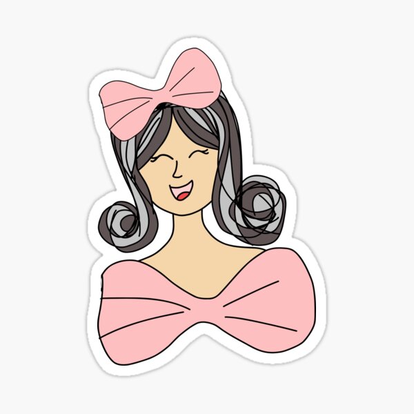 "Pretty girl" Sticker for Sale by Kaewtaming | Redbubble