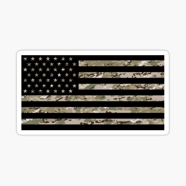 "American Flag Sticker - Multicam " Sticker for Sale by CPProjects ...
