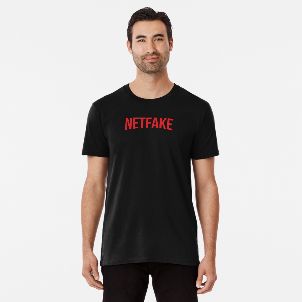 "NETFAKE" Sticker for Sale by somestudio | Redbubble
