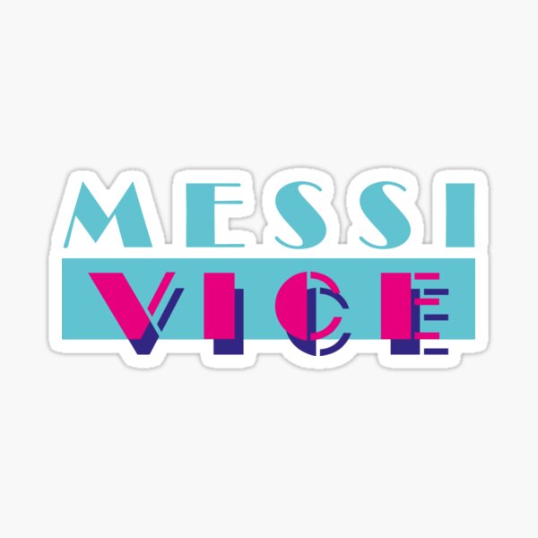 "MESSI VICE (Miami Vice style retro logo) (The goat is in Miami ...