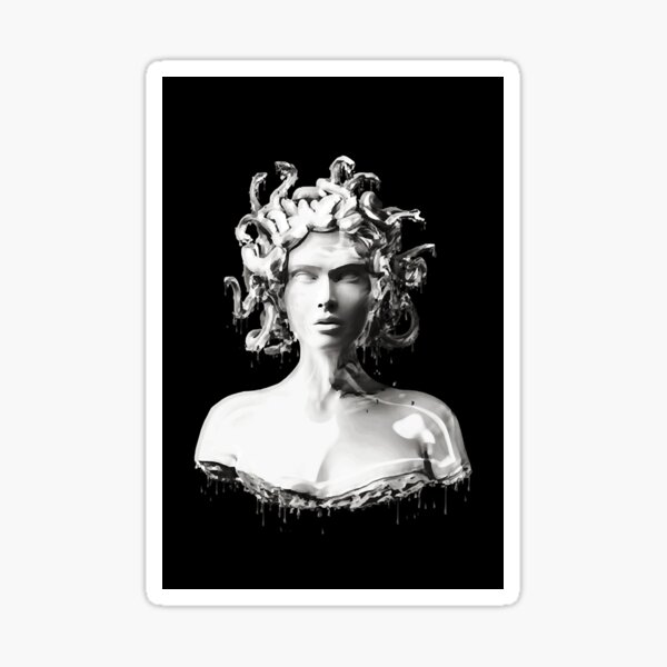 "Silver Medusa" Sticker for Sale by Anabell-Herring | Redbubble