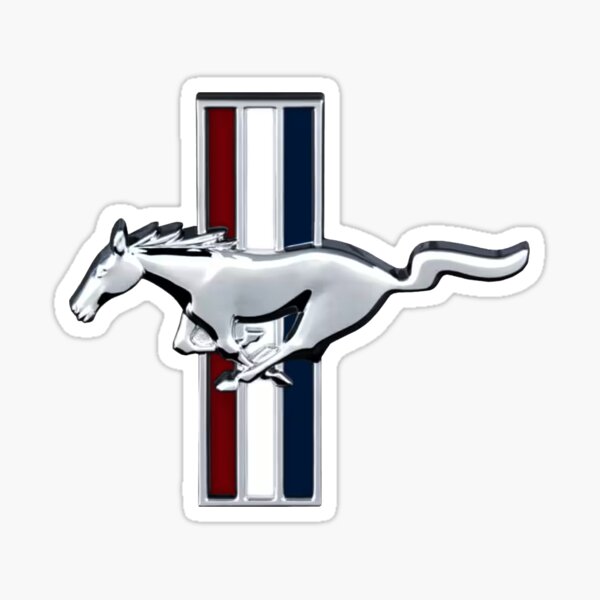 "Classic Ford Mustang Logo" Sticker for Sale by BetsyBran | Redbubble