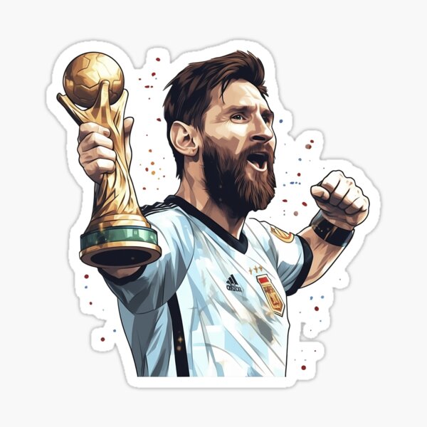 "Lionel Messi sticker style illustration" Sticker by connieguanzi ...
